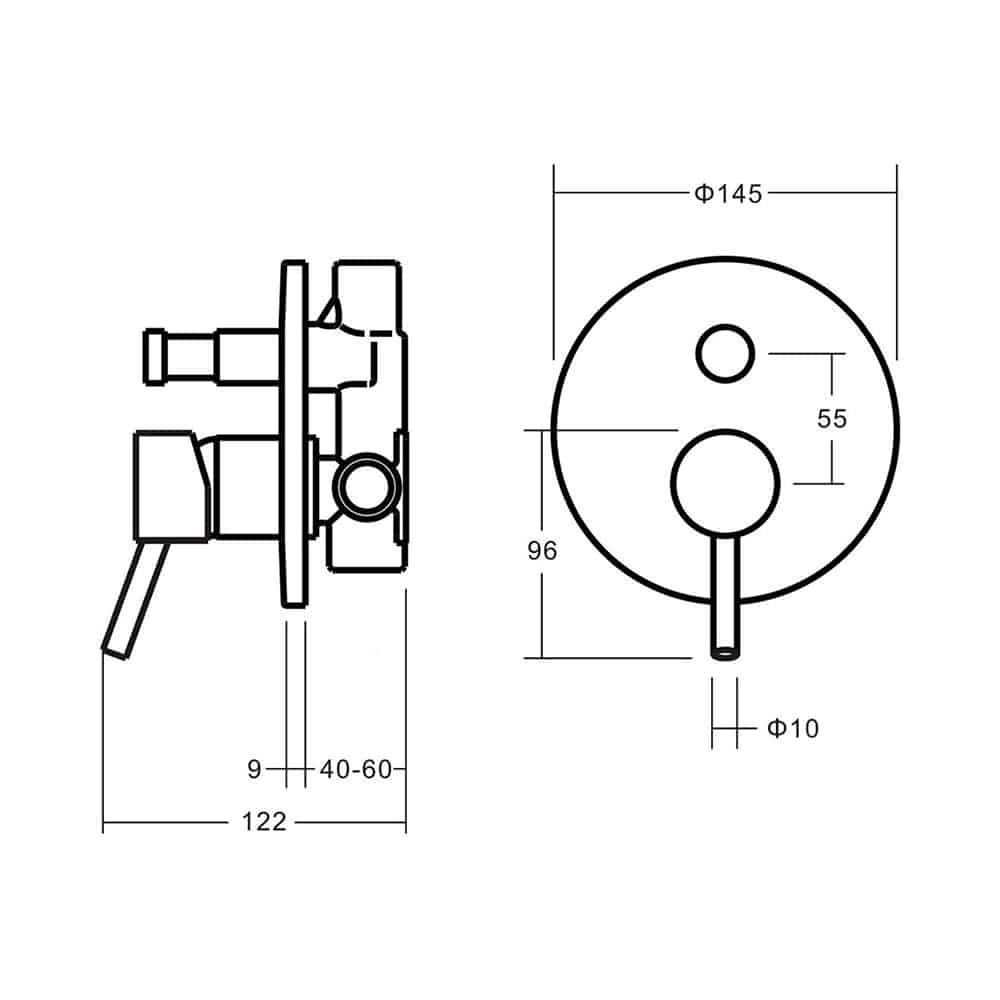 ALDER FLEX Shower Bath Diverter | kodilo