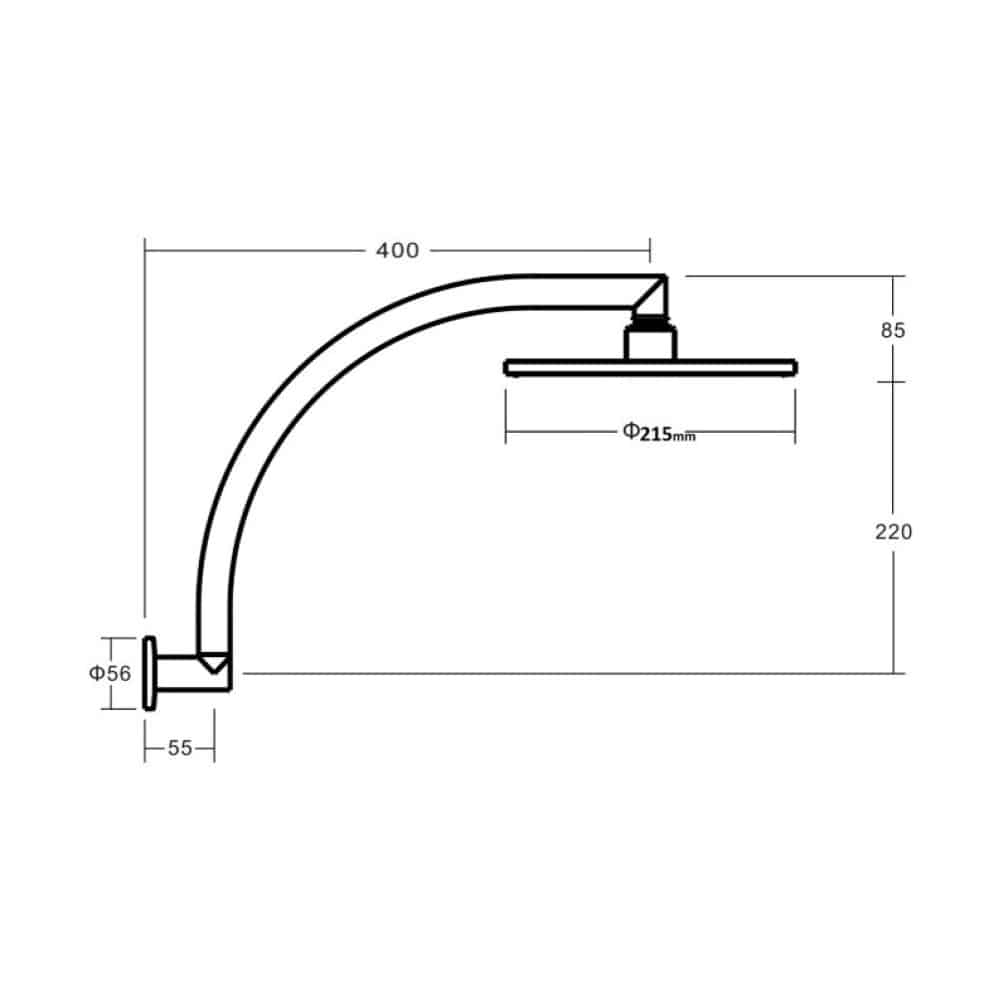 ECO Rain Shower Round 215mm | kodilo